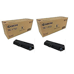 Kyocera TK-1152 Black Standad Yield Toner Cartridge 2 Pack for ECOSYS M2635dw in Retail Packaging