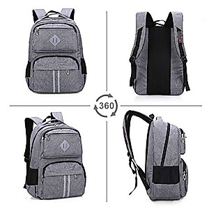 HOPYOCK-Kids Backpacks for Boys and Girls,Multi-Pocket Elementary and Middle School Backpack with Reflective Design,School Bags Fit for 6-16 Years Old