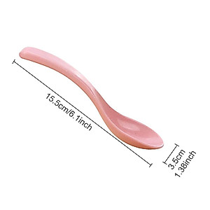 Jomihoney Soup Spoons, Microwave Dishwasher Safe Meal Spoon, 4 Pcs 5.9 Inch Europe Style spoon Sets for Kid or Adult