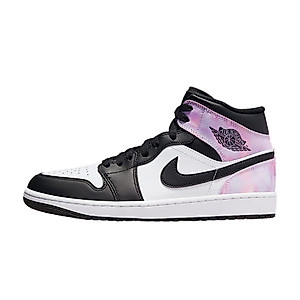 Nike Men's Air Jordan 1 Mid Se Dm1200 Shoes, Black/Bleached Coral-white, 9.5