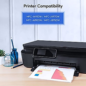 LC3013 High Yield 4 PKS Compatible Ink Cartridge Replacement for Brother LC3013 Ink Cartridges (Black, Cyan, Magenta, Yellow), Use for MFC-J491DW MFC-J497DW MFC-J690DW MFC-J895DW Printer