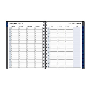 Blue Sky 2024 Weekly and Monthly Appointment Book and Planner, 8.5" x 11", Flexible Cover, Wirebound, Passages (100009-24)