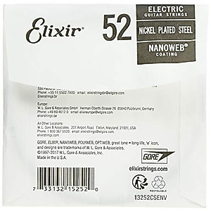 Elixir Strings Electric Guitar String NANOWEB Coating, .052