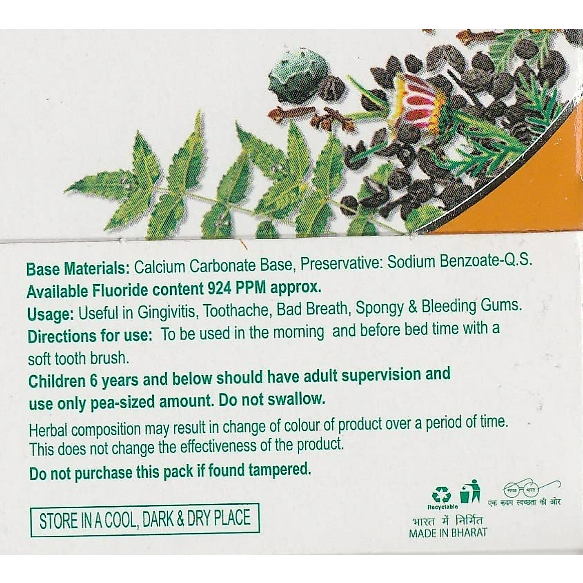 Patanjali Dant Kanti Dental Natural Cream -200g Pack of 3