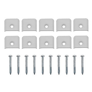 RV Trim End Caps Vinyl Trim Strips White Flat End Cap for RV Camper Trailer 1" Trim Molding with Screws 10 Pack