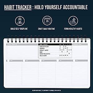 Weekly Planner 2023-2024 (Undated) | Daily Weekly Monthly Planner PRODUCTIVE WEEKS | Academic planner | Organizers for office work, college | Week at a glance planners | For men and women