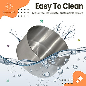 304 Stainless Steel Lunch Box Containers for Kids with Lunch Bag, Leakproof Stainless Steel Round Food Storage Containers with Silicone Lids, Metal and Nesting Snack Containers, Set of 5 sizes, kF033