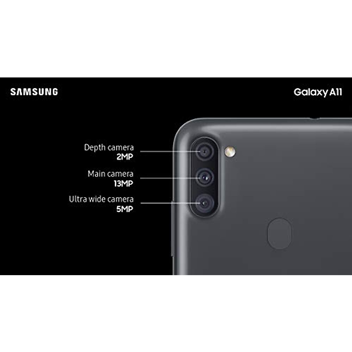 SAMSUNG Galaxy A11 LTE Verizon | 6.4" Screen | 32GB of Storage | Long Lasting Battery | Single SIM | 2020 Model | US Version & Warranty| Black - (SM-A115UZKAVZW)