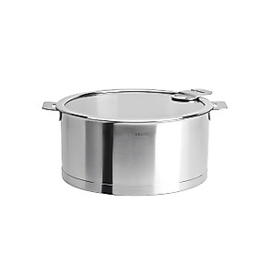 Cristel Strate Stewpan, 5.5 quart, Silver