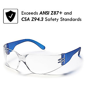 TRUST OPTICS 12 Pack Safety Glasses ANSI Z87+ Certified Protective Eyewear Goggles for Men and Women with UV Eye Protection