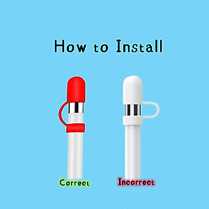 [6 Pack] Fudda Silicone Cap Holder for Apple Pencil 1st Gen - Protective Cover & Tether Accessories Compatible with New iPad 9th, iPad 8th/7th/6th, iPad Pro 10.5, iPad Air 3rd, iPad Mini 5 Pencil