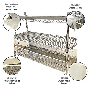 Formosa Covers | Storage Shelving Unit Bottom Rack Cover, See Through PVC (36" W x 24" D x 6" H) (Cover Only)