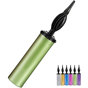 KONGCHAN Balloon Pump Hand Held,Sturdy Balloon Hand Manual Inflator Hand Pump suitable for balloon arch kit, helium balloons, foil & confetti Balloons Yoga Ball（Random Color）