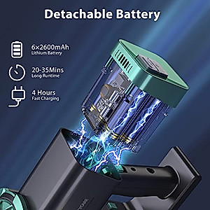 PRETTYCARE Cordless Vacuum Cleaner, 180W Powerful Suction Stick Vacuum with 35min Long Runtime Detachable Battery, 6 in 1 Lightweight Quiet Vacuum Cleaner Perfect for Hardwood Floor Pet Hair