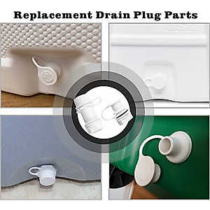 Cooler Replacement Threaded Drain Plug&Triple Snap Drain Plug Kit, for Igloo Cooler Replacement Parts Drain Plug, Cooler Chest Drain Plug Parts.Best Option for Repairing and Replacing Cooler Parts.