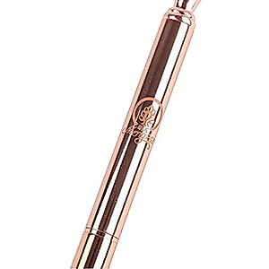 MengRan Pen + 5 Refills Rose Gold Pen with Big Diamond/Crystal -Metal Ballpoint Pen Rose Gold Office Supplies -Black Ink (rose gold)
