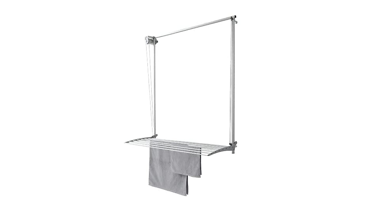 Space-Saving Wall Mounted Clothes Drying Rack | Foxydry Drop-Down Design