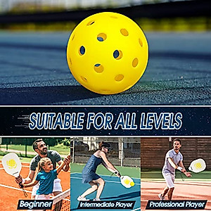 Portable Pickleball Net Set, EPOGG Official Size Pickleball Net System with 4 Pickleball Paddles, 2 Outdoor Pickleballs, Carry Bag and Heavy Duty Steel Frame for Professional Sports Training