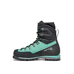 SCARPA Women's Mont Blanc Pro GTX Waterproof Gore-Tex Boots for Hiking and Mountaineering - Green Blue - 7-7.5