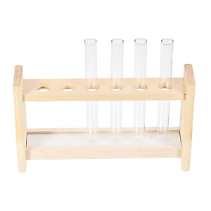 uxcell Wooden Test Tube Holder Rack 6 Wells for 10ml Centrifuge Tubes