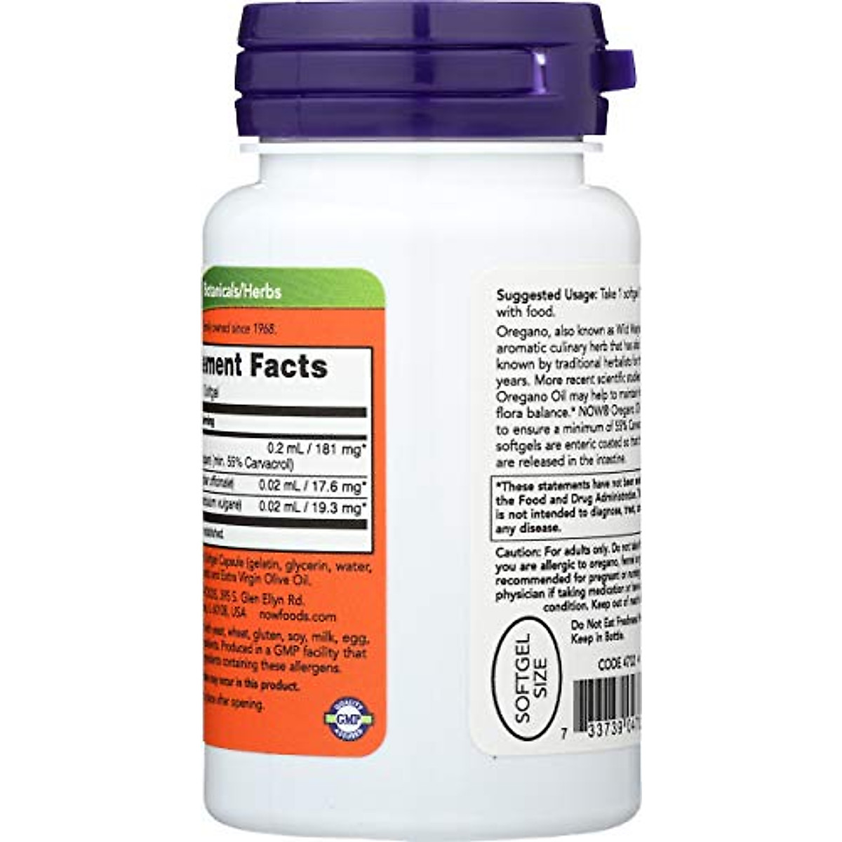 Now Foods Oregano Oil Enteric Coated Sg, 90 CT