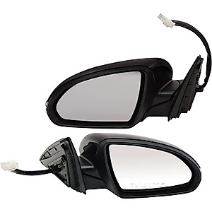Kool Vue Driver & Passenger Side Power Heated Mirrors for Kia Optima 2016-2018 Power Fold With Signal Light & Memory Paintable