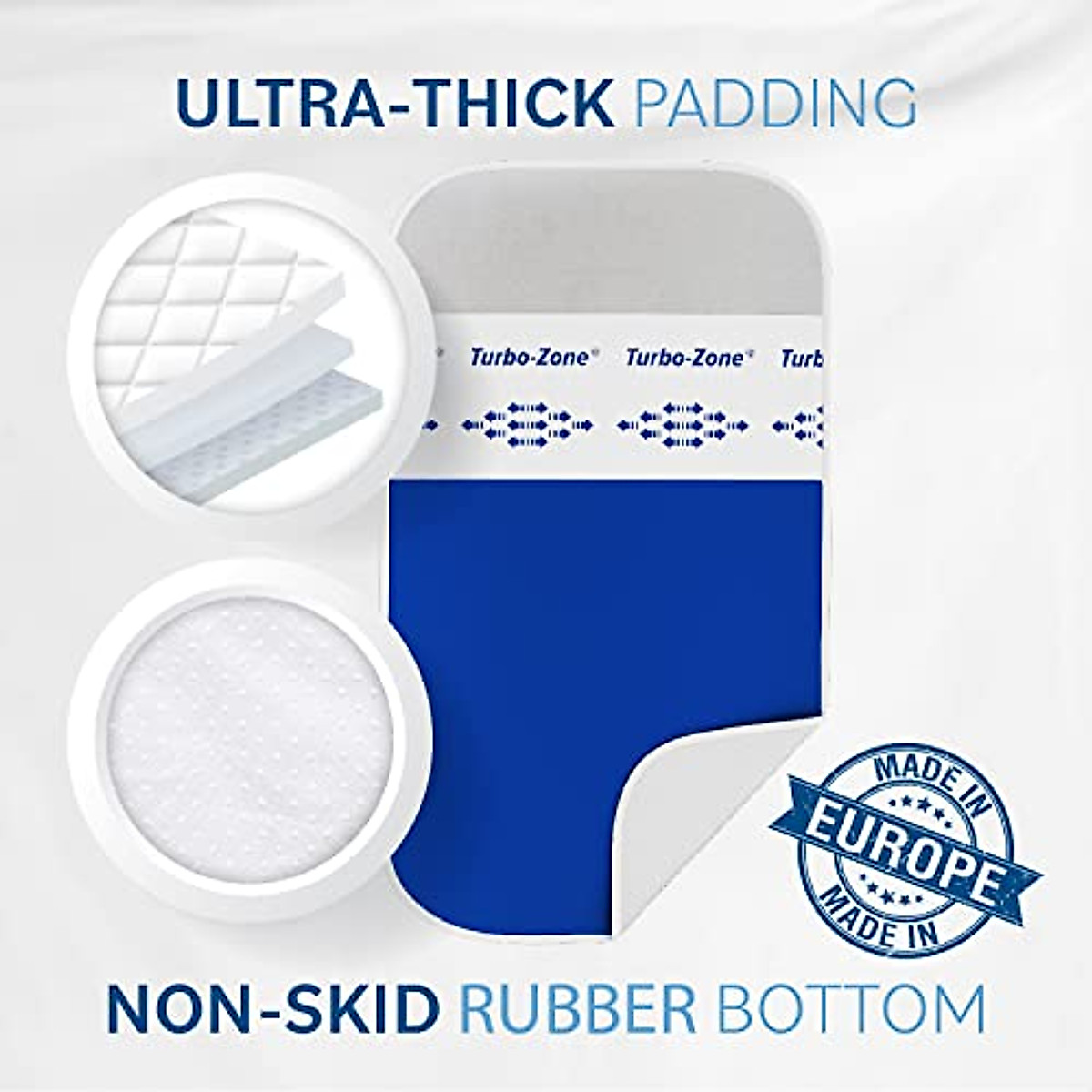 Bartnelli Premium Ironing Mat, Made in Europe Pad with Patent Technology | Iron Board Replacement for Small Tabletop, Counter, Washer, Dryer, Patent Park & Turbo Zone, with Non-Slip Bottom Rubber