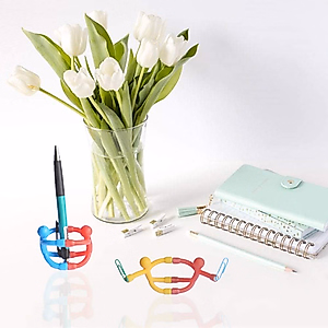 Refrigerator Magnets, 10 Pcs Mini Man Flexible Fridge Magnets, Cute Rubber Magnet Men Refrigerator Magnets + 100 Sheets/Pad Self-Stick Note Pads