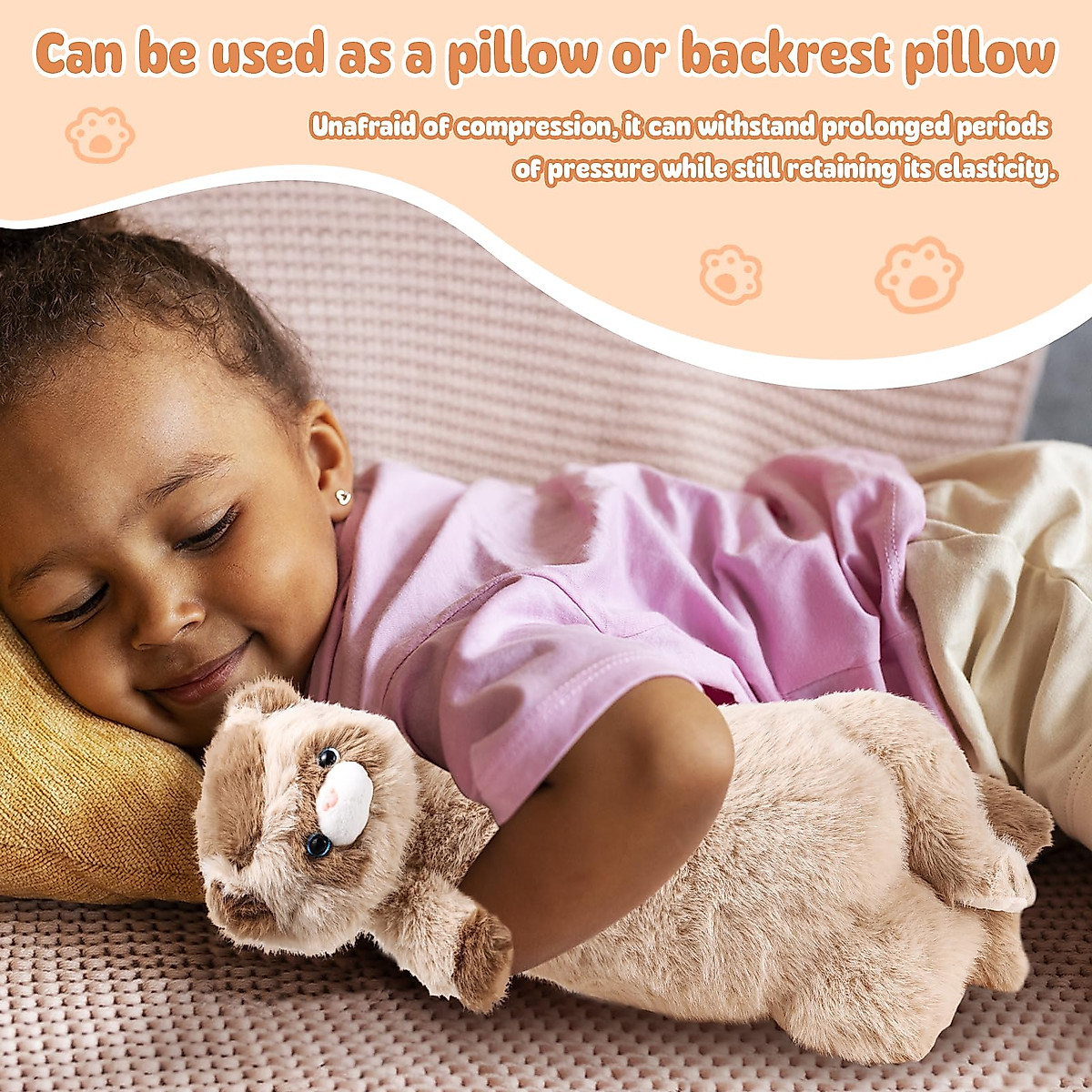 ZJoey 20.5 Inch Ferret Plush Stuffed Animal Long Cute Ferrets Pillow Soft Doll Stuffed Cute Toys Ferrets Lover Gift Kid Birthday Holiday Party Favor(Brown, 20.5 Inch)