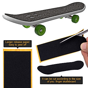 PAGOW 25pcs Fingerboard Foam Grip Tape, Non-Slip Skateboard Foam Tape Stickers, Adhesive Finger Skateboard Tape (0.047inch / 1.2mm Thick) Black