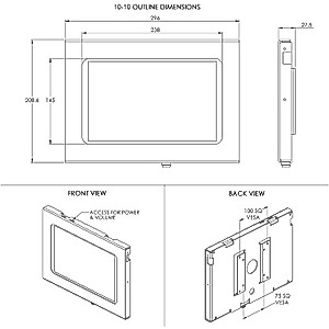 TABcare Locking Anti-Theft Metal Case for Samsung Galaxy TAB A 10.1 2019 Tablet for Kiosk, POS, Store, Show Display, Time Clock (TAB A 10.1 2019 SM-T510, Black)