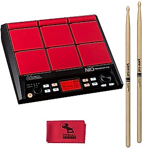 ddrum NIO 9-Pad Drum-Trigger Percussion Pad, 30 Preset Kits, MIDI I/O w/Drumsticks & Cloth