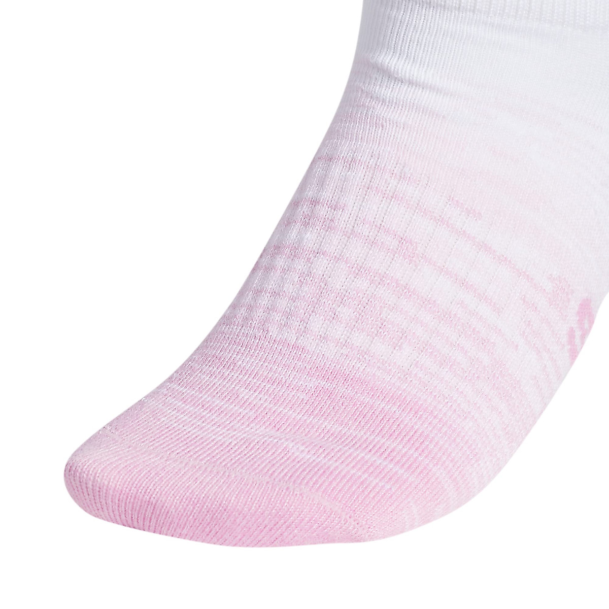 adidas Womens Superlite Badge of Sport (6-pair) No Show Sock, White/Bliss Orchid/Clear Blue, Medium US