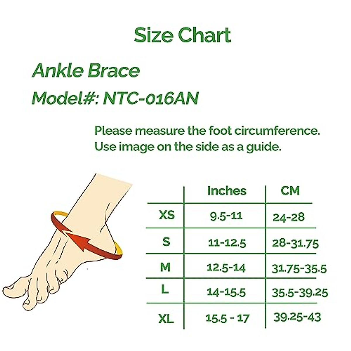 NeoTech Care Ankle Support Brace - Breathable - Men, Women, Right or Left - Gray (Size L, 1 Pair)