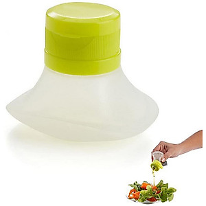 Portable Salad Dressing Containers set of 3- Silicone Squeeze Bottle Leak Proof Cap Kitchen Tool Mini Food Storage Containers Small Dip Condiment