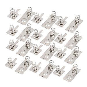 uxcell 12 Pairs AA Batteries Metal Battery Spring Contact Plate Replacement for Remote Control Battery Charger