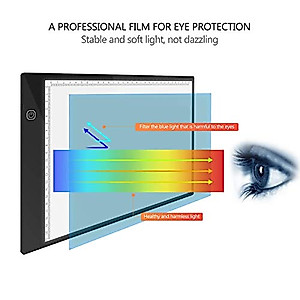 A4 Tracing Light Box Portable LED Light Table Tracer Board Dimmable Brightness Artcraft Light Pad for Artists Drawing 5D DIY Diamond Painting Sketchin