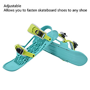 Ski Skates for Men Women Kids, Adjustable Short Mini Ski Skates, Winter Outdoor Skiing Mini Sled Snowboard Sled Shoes, Skiskates Mini Snowboard Snowskates