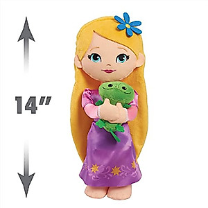 Disney Princess Lil' Friends Rapunzel & Pascal 14-inch Plushie Doll, Officially Licensed Kids Toys for Ages 3 Up by Just Play