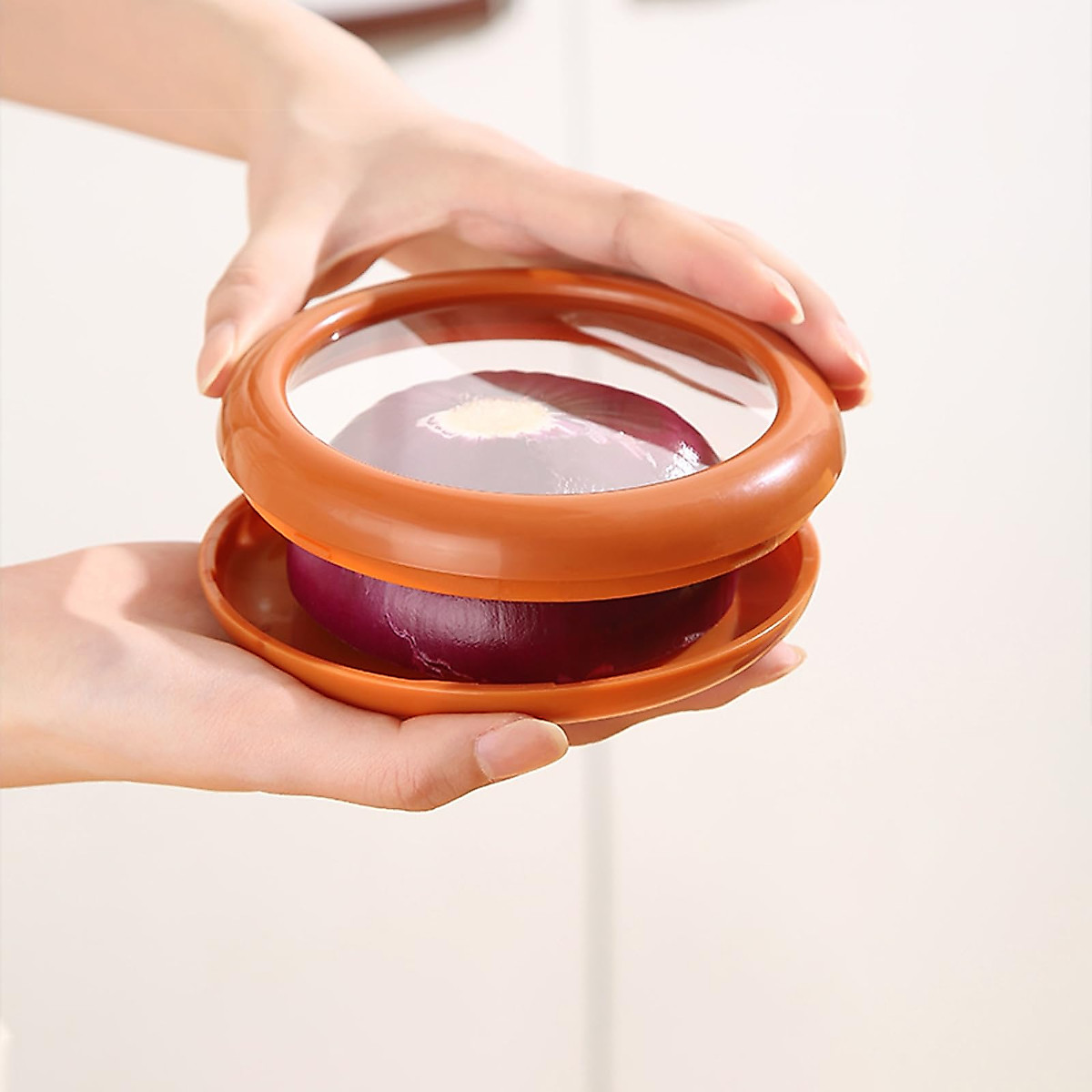 Defresit Silicone Fruit Storage Boxes, Avocado Saver, Onion Keeper, Garlic Holder, 4-Pack, 2"L x 5"W x 2"H, 0.82 Pints, BPA Free, Air Tight, Non-Porous, Durable, Refrigerator Safe