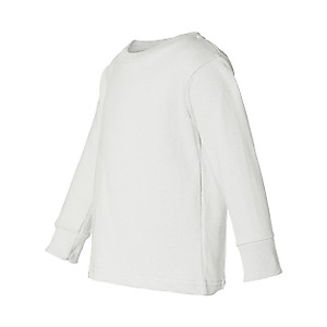 RABBIT SKINS 5.5 oz. Jersey Long-Sleeve T-Shirt (3311) White, 3T