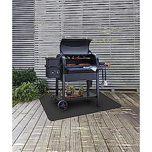 48 x 30 inch Under Grill Mats for Outdoor Grill, Deck and Patio Protector Mat, Double-Sided Fireproof Waterproof Oil-Proof BBQ Mat, Grill Floor Pads Fire Pit Mat Fireplace Mat (48X30 inch)