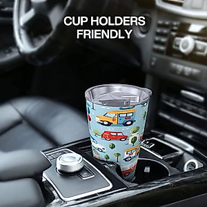 AYCZN Rescue Vehicles Cartoon 20 OZ Tumbler Stainless Steel Travel Coffee Mug, Cute Insulated Water Bottle with Lid Leakproof Thermal Cup
