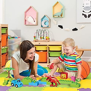 ToyVelt Dinosaur Blocks Toy 72 Piece Jurassic Era, Children's Dinosaur Blocks, Dinosaur Blocks for Kids 3-5, Dino Building Blocks, Dinosaur Building Blocks, for Boys&Girls 3-12 Years Old