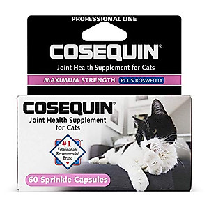 Cosequin® for Cats Maximum Strength PLUS Boswellia Sprinkle Capsules - Professional Line,Beige,60 Count (Pack of 1)