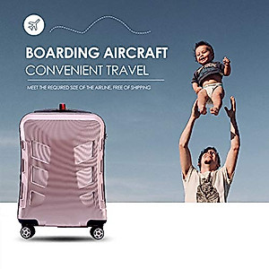 HBIAO Children's Luggage Suitcase, Kid's Riding Box Suitcase, Student Trolley Boarding Suitcase, Skateboard Trolley, Large-Capacity Travel Suitcase,Green