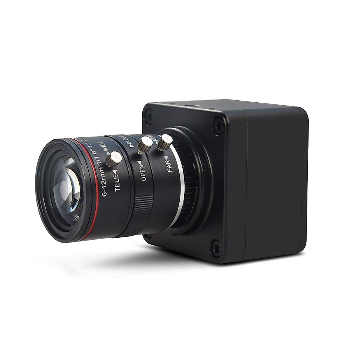 MOKOSE 4K@30fps USB Camera with 6-12mm Varifocal Manual Lens Webcam UVC Free Drive Compatible Windows Mac OS X Linux