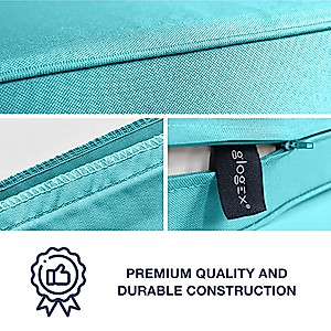 Glogex Outdoor Cushion Covers for Patio Furniture - 24x24x4, Set of 4 Waterproof Patio Cushion Slipcovers, Water Resistant Patio Cushion Covers Replacement