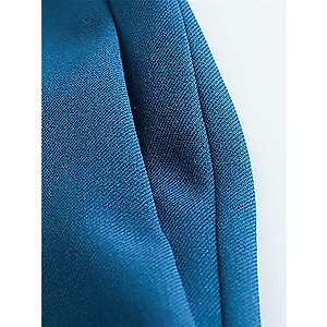 Women Side Pockets Full Length Straight Pants Vintage Mid-Rise Zipper Fly Female Trousers S