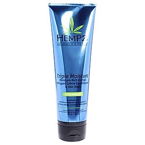 Hempz Triple Moisture-Rich Herbal Whipped Creme Conditioner and Hair Mask for Women and Men, 9 oz. - Premium, Natural Moisturizing Conditioners to Repair Dry, Damaged Hair - Scented Hair Care , White